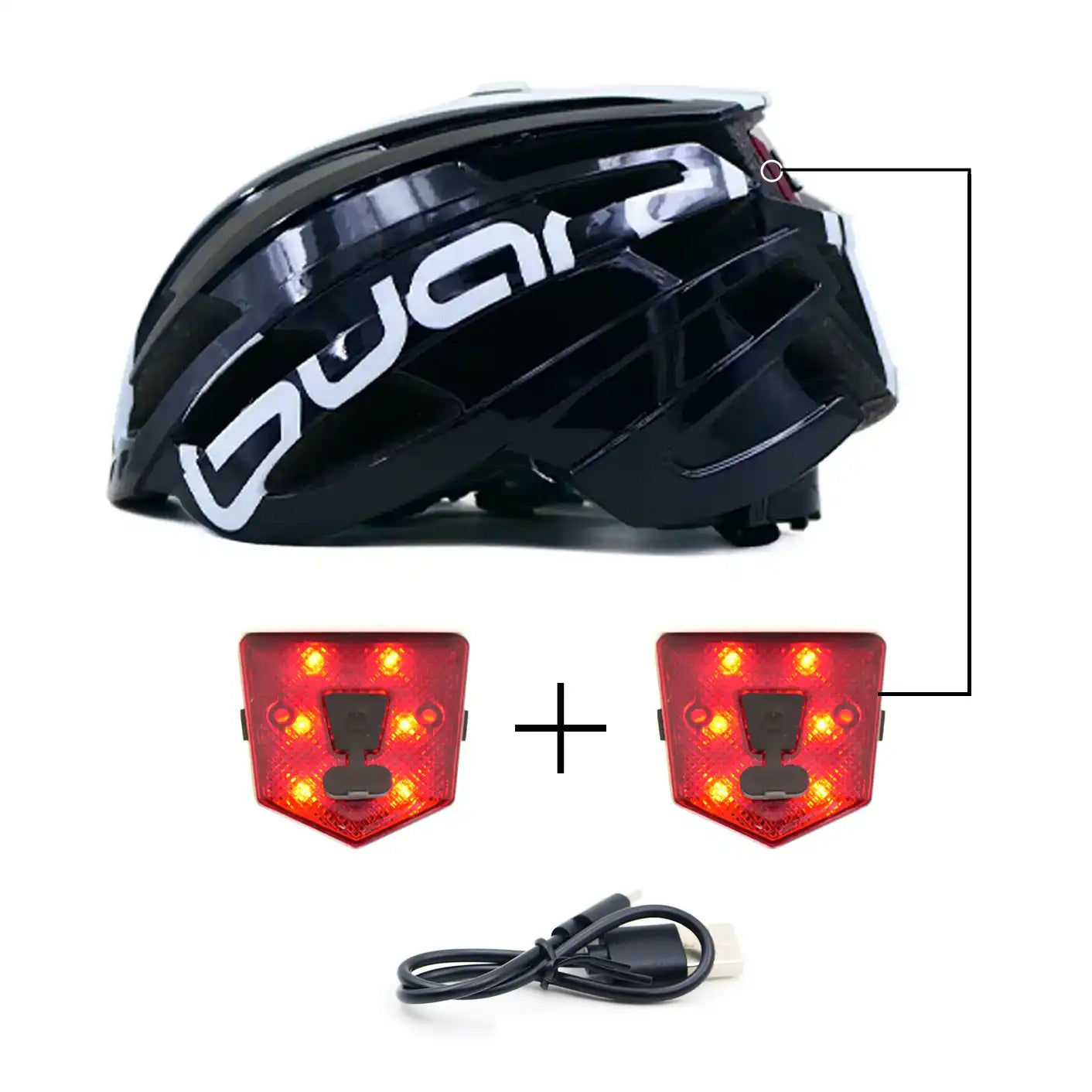 Bepositive Guardian 5.1 Helmet With Backlight + Extra Backlight Combo ...
